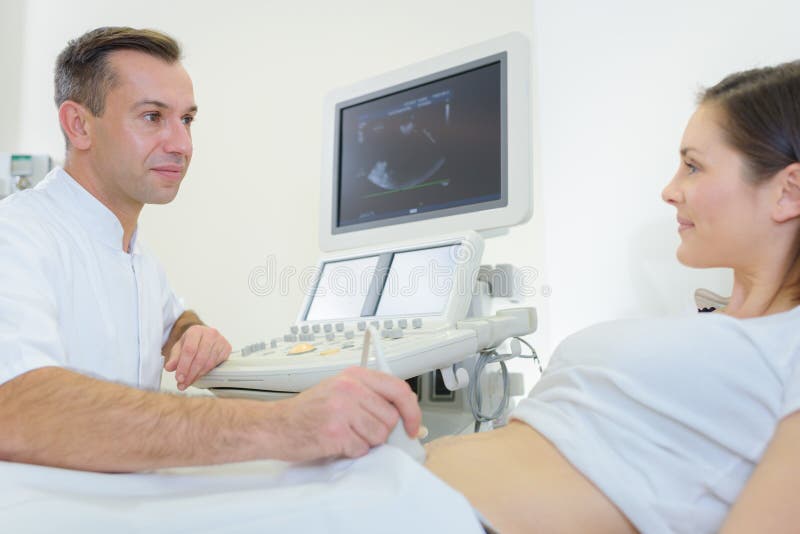She Having First Ultrasound Stock Photo - Image of procedure ...