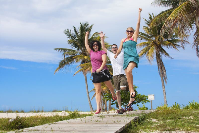 Young Adults Having Fun at the Beach Stock Image - Image of enjoy ...