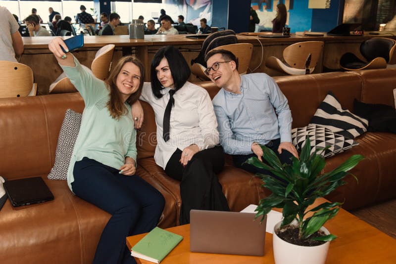 Having Fun with Colleagues after Work Stock Photo - Image of working ...