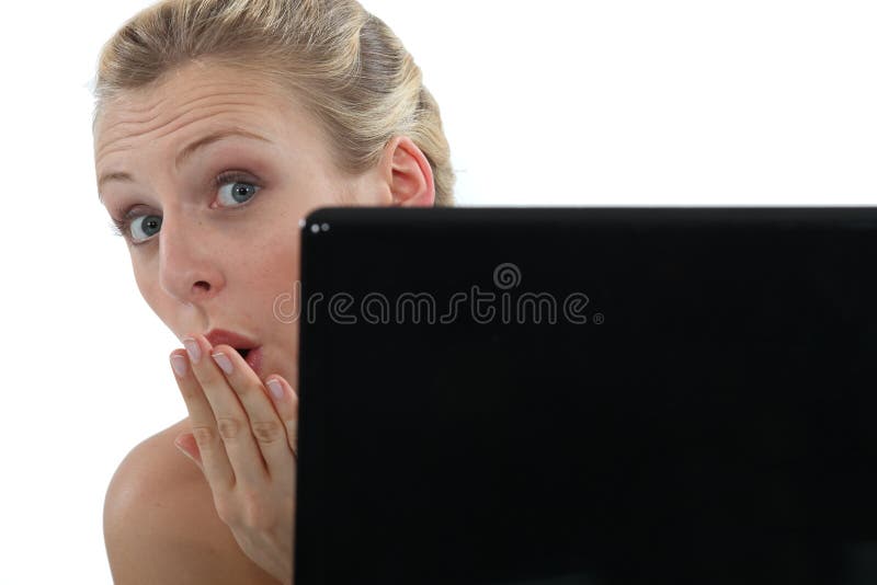 Having fun on the Internet stock photo. Image of female - 50981534