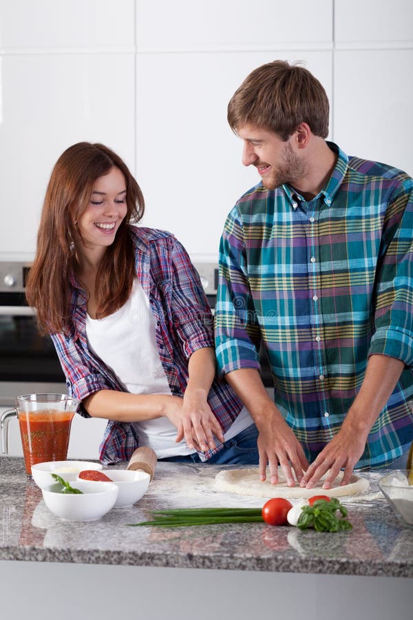 Having fun in the kitchen stock image. Image of happiness - 45184981
