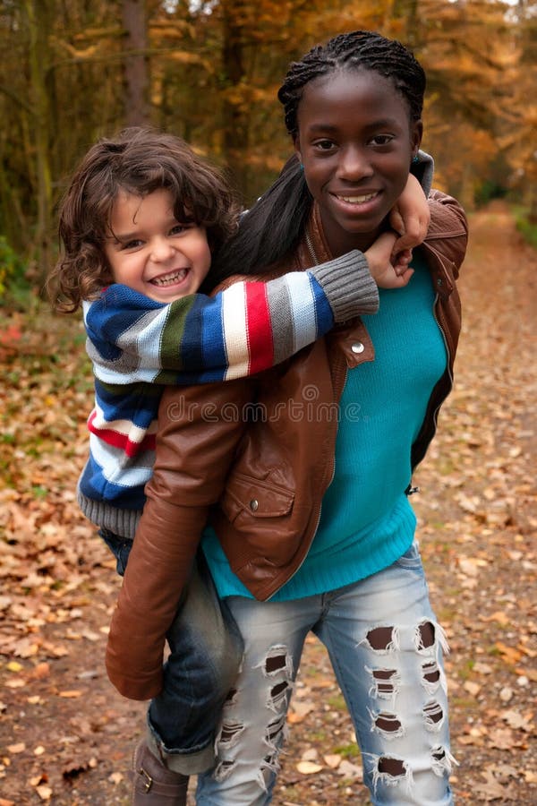 Having Fun with My Adoption Sister Stock Photo - Image of diversity ...