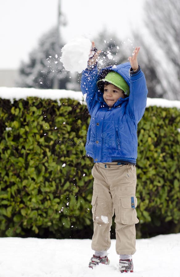 Having fun in snow stock photo. Image of snow, childhood - 48489370