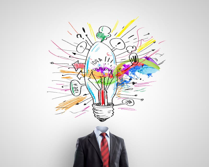 Having great idea in head stock illustration. Illustration of ...