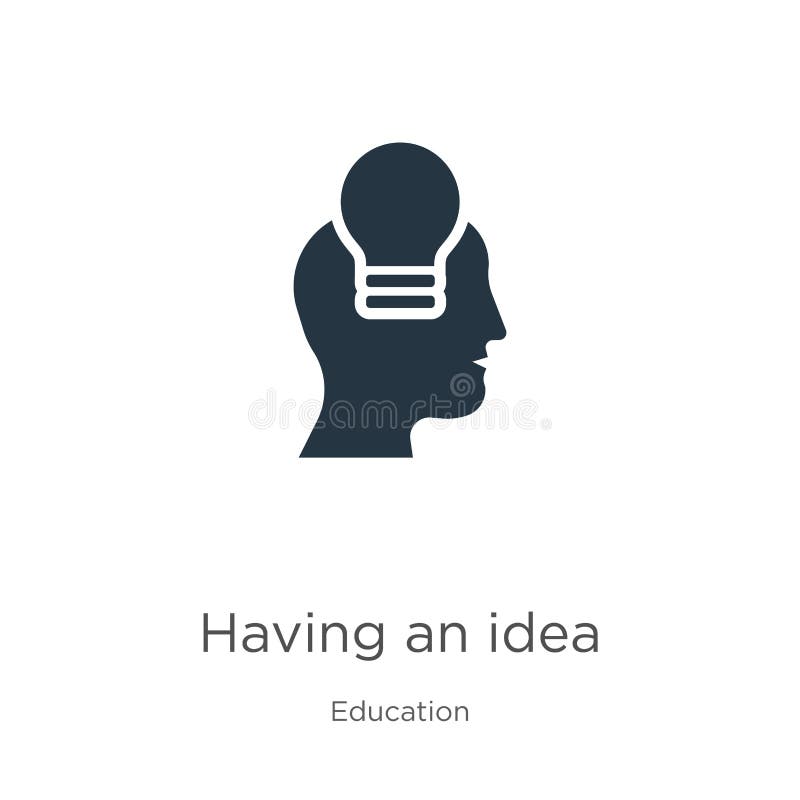 Having an Idea Icon Vector. Trendy Flat Having an Idea Icon from ...