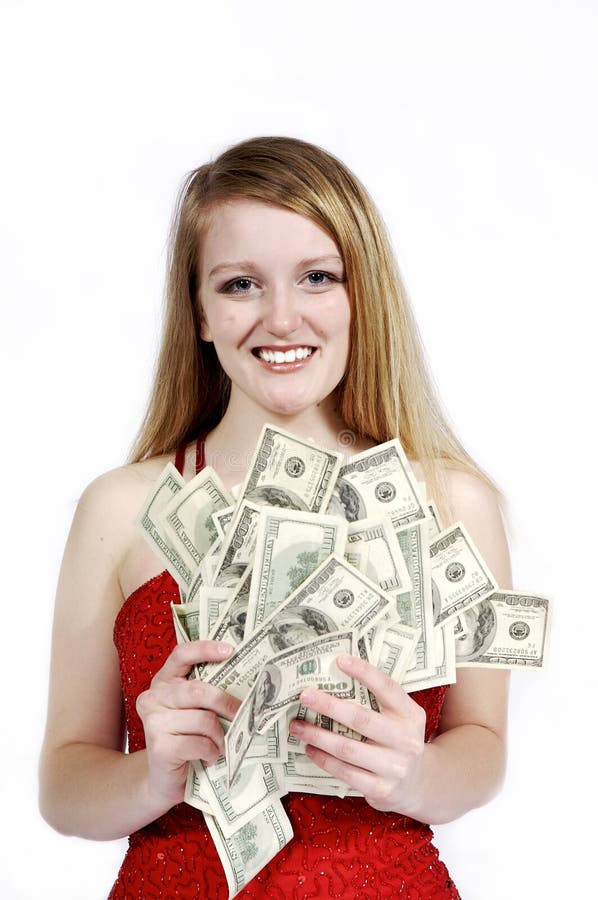 Having Money is Fun stock image. Image of lady, beautiful - 2474703