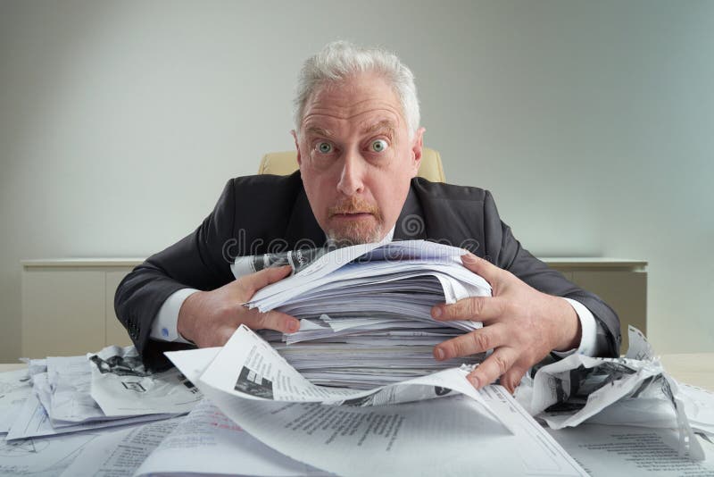 Having Too Much Things To Do Stock Photo - Image of working, executive ...