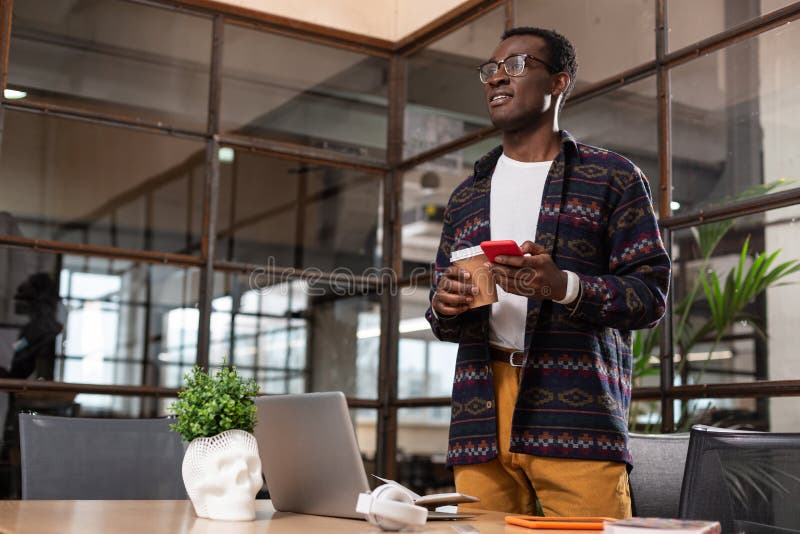 Man Having a Break while Working in Office Stock Photo - Image of ...
