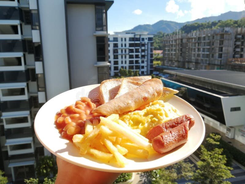 Having a Special Breakfast with a Group of People Stock Image - Image ...