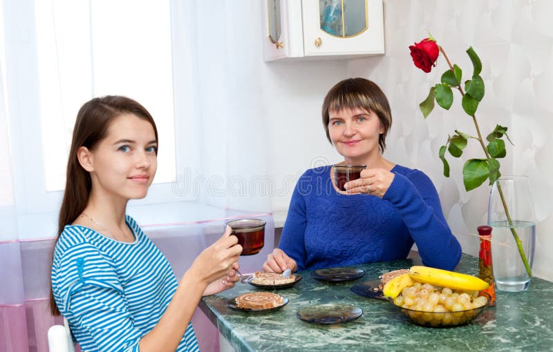 Having tea stock photo. Image of kitchen, casual, handsome - 22160728