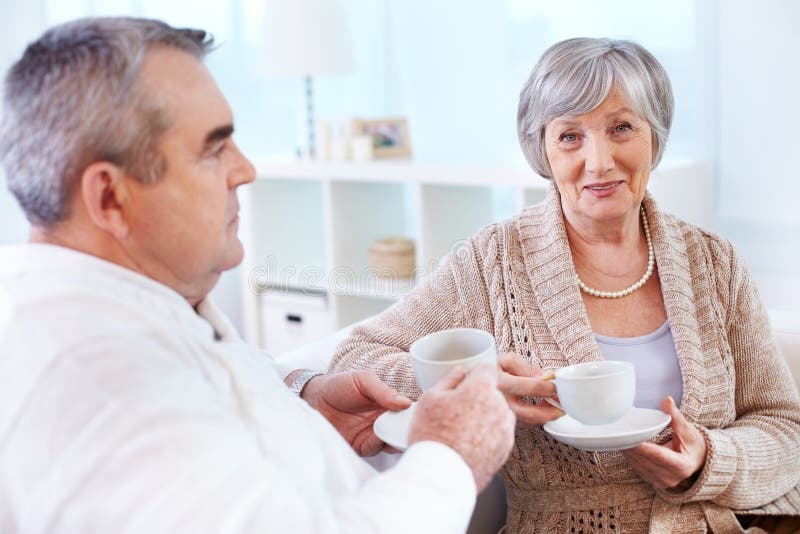 Having tea stock image. Image of handsome, family, inside - 57853227