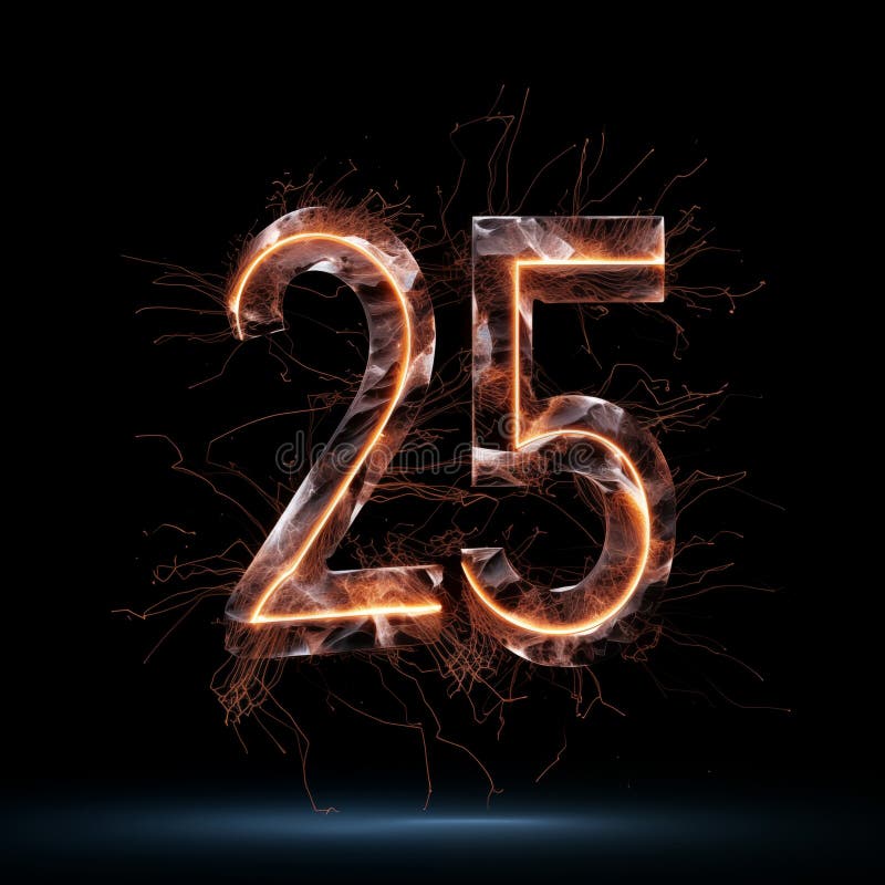 3D number generative ai stock illustration. Illustration of shape ...