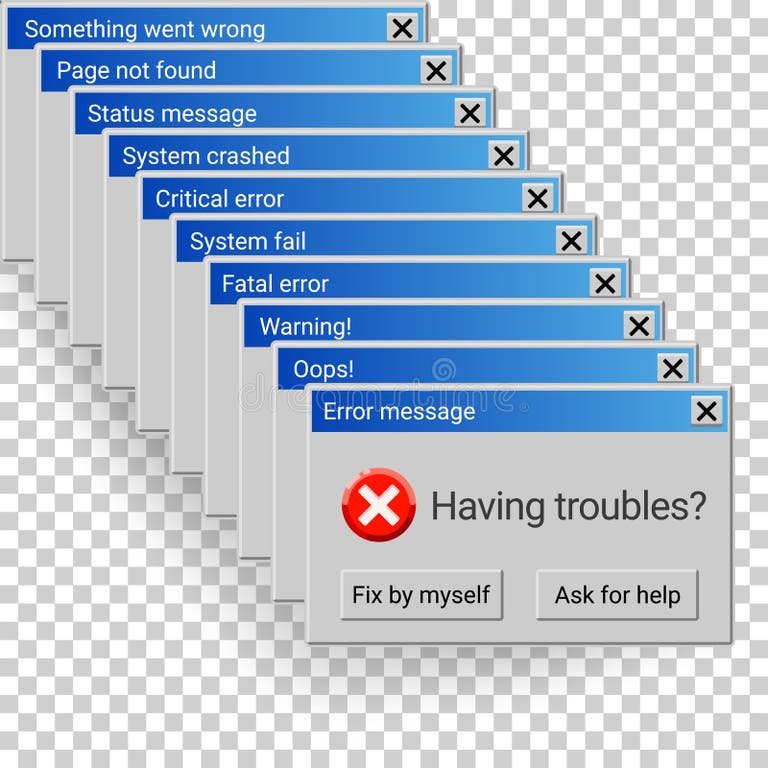 Windows Errors Stock Illustrations – 28 Windows Errors Stock ...