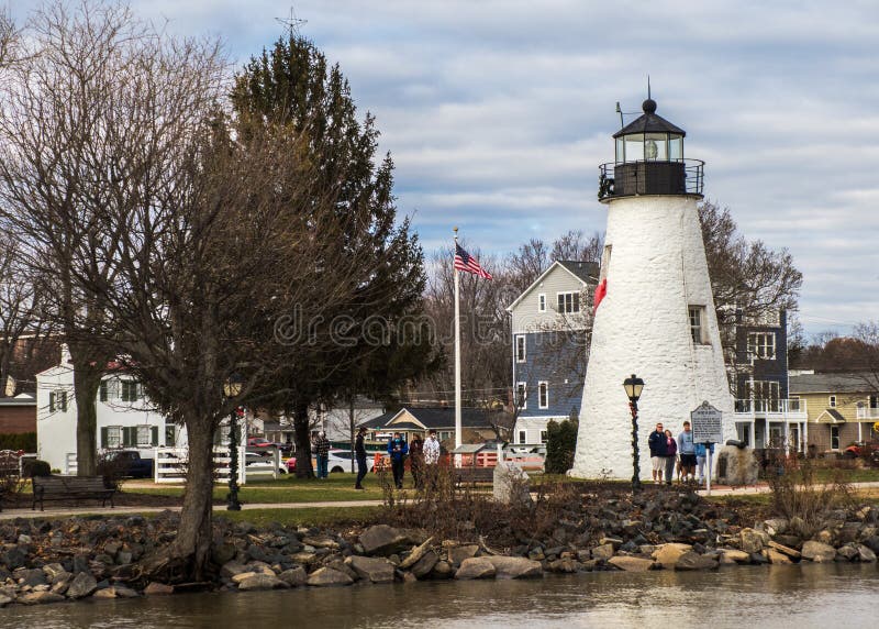 Havre Le Grace Lighthouse, Concord Point, Maryland Editorial Image ...