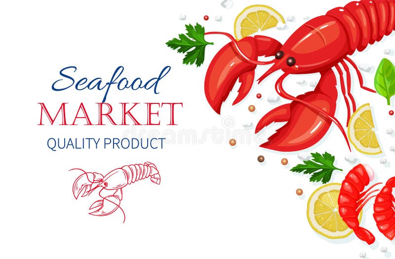 Havs- Vektor Sunt Matmatlagningbegrepp Vektor Illustrationer ...