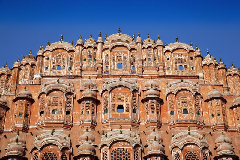 Hawa Mahal in red stock image. Image of stone, landmark - 28277215