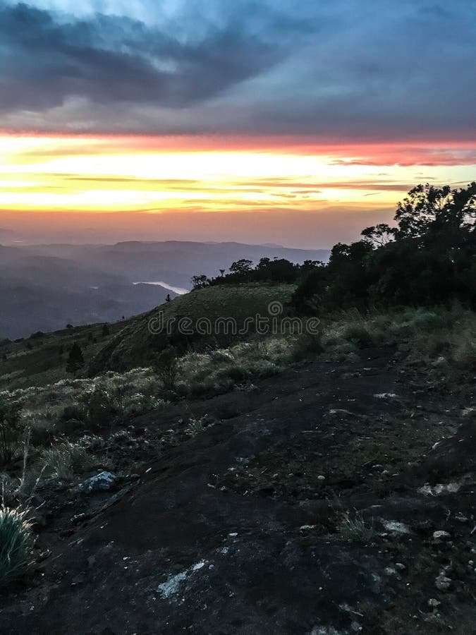 Hawagala Cloudy Mountain at Balangoda. Stock Image - Image of hawagala ...