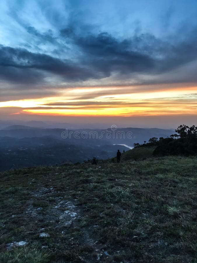 Hawagala Cloudy Mountain at Balangoda. Stock Image - Image of grassland ...