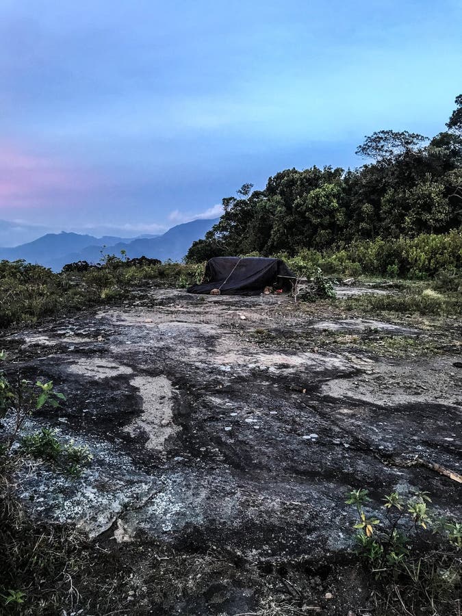 Hawagala Cloudy Mountain at Balangoda. Stock Image - Image of plateau ...