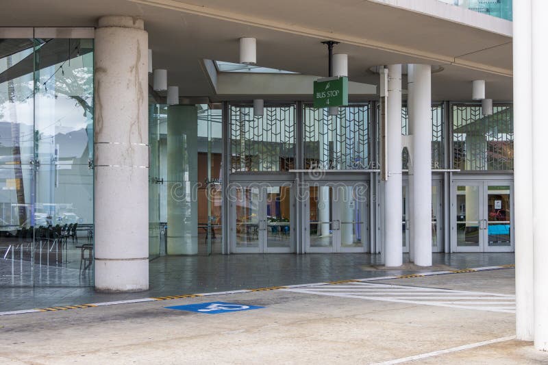 The Hawaii Convention Center with Glass Doors in Honolulu Hawaii ...