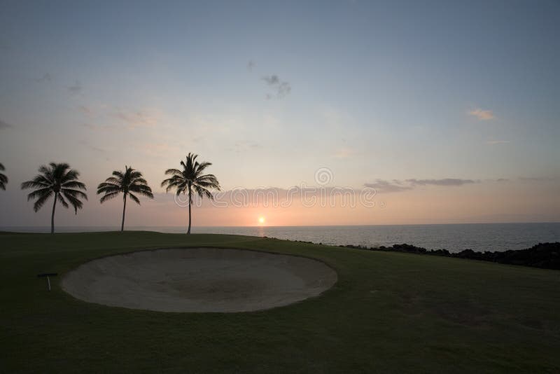 Hawaii Golf Course Sunset stock photo. Image of hawaiian - 5368882