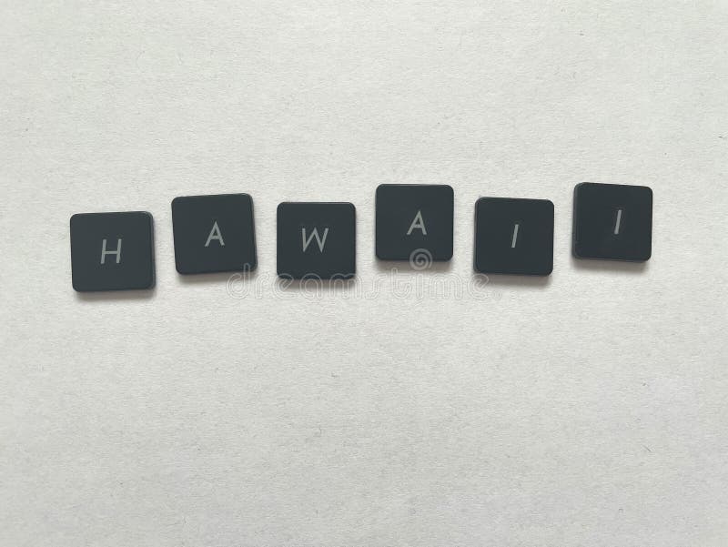 Hawaii Keyboard Buttons U.S Stock Image - Image of country, keyboard ...