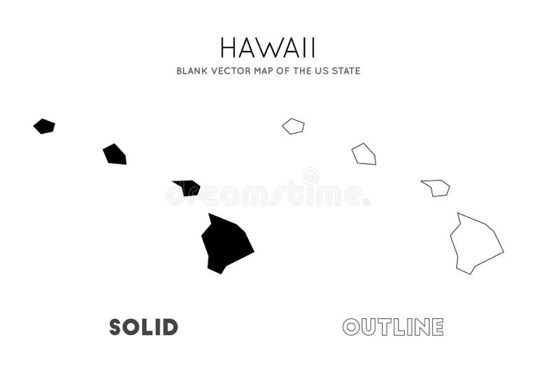 Hawaii map. stock vector. Illustration of high, geography - 156621967