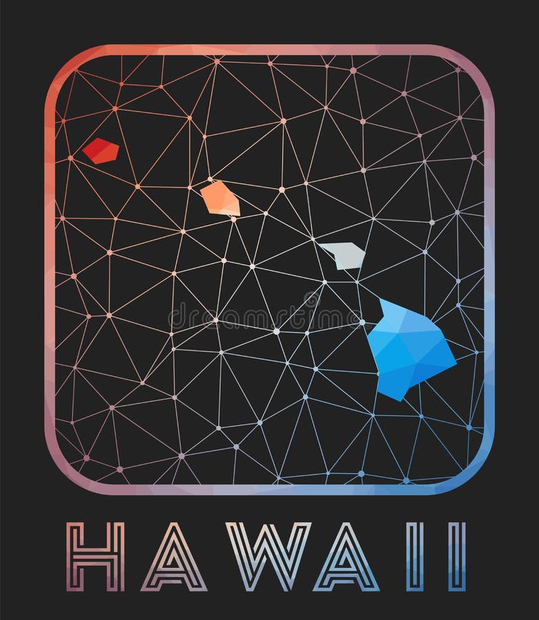 Hawaii map design. stock vector. Illustration of digital - 177196199