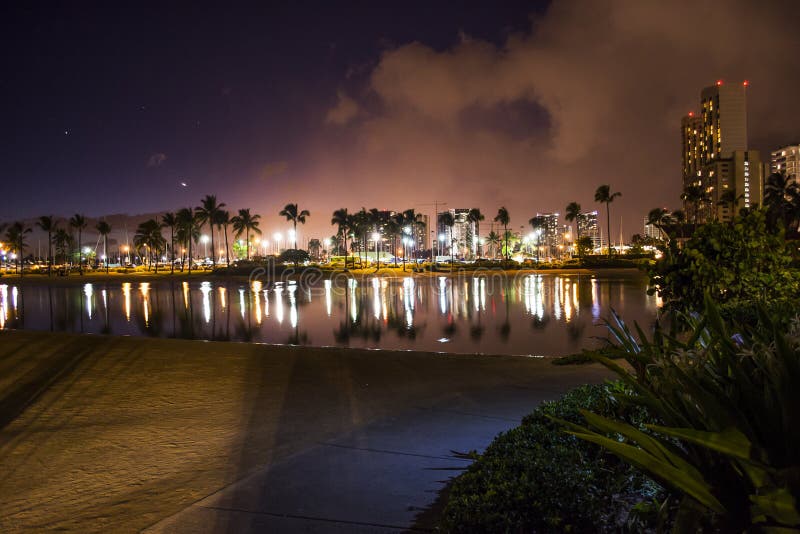 Hawaii at night stock photo. Image of tropical, beach - 41977142