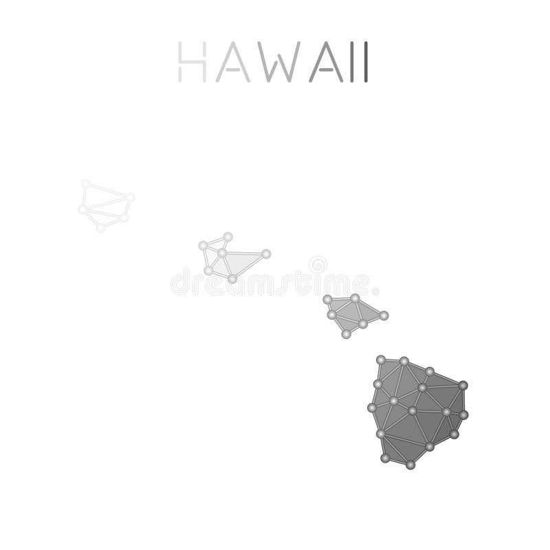 Hawaii Polygonal Vector Map. Stock Vector - Illustration of ...