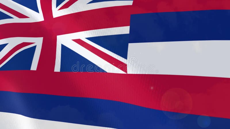 Hawaii Realistic Flag Animation. Stock Video - Video of travel, world ...