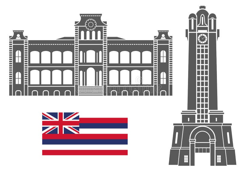Hawaii. Set stock vector. Illustration of flag, hawaii - 63600097