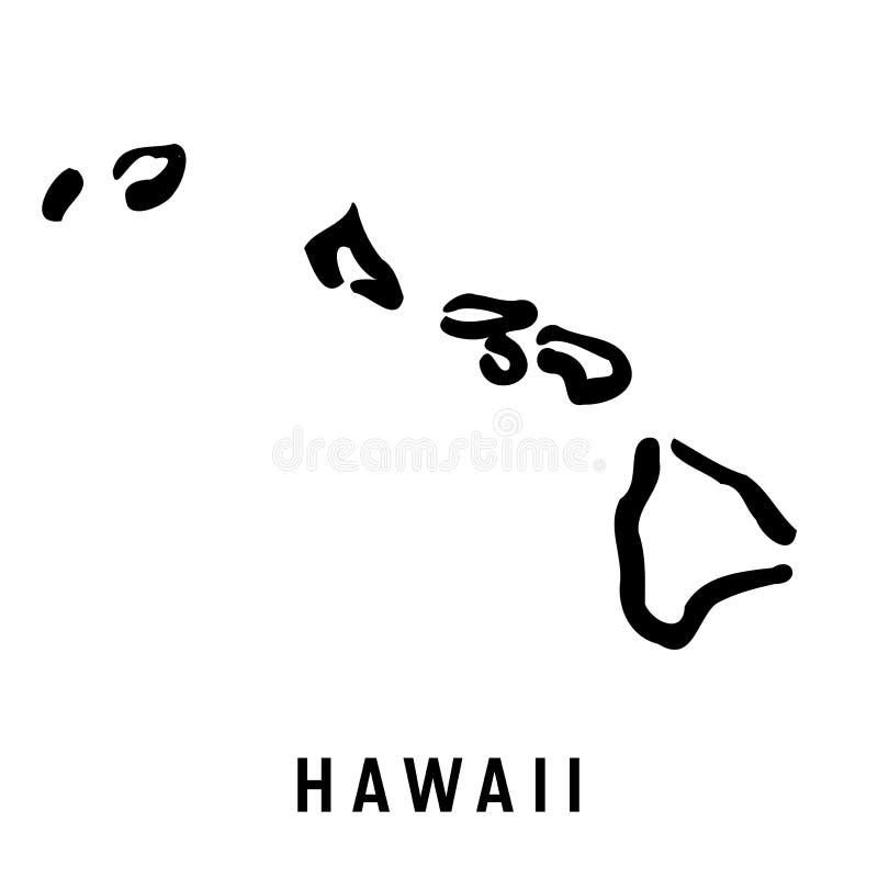Hawaii Outline Contour Map Stock Illustrations – 2,206 Hawaii Outline ...