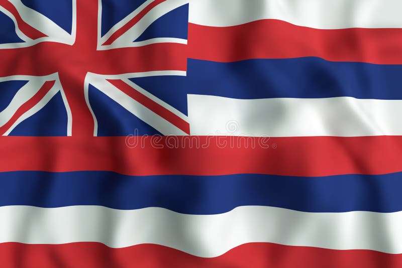 Hawaii State flag stock illustration. Illustration of federal - 95567351