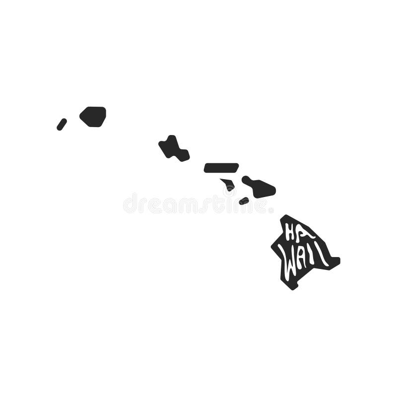 Hawaii State Map. Vector Illustration Decorative Design Stock ...