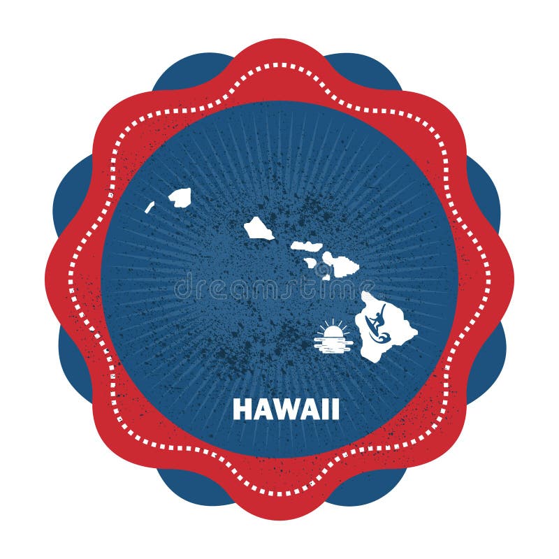 Hawaii State Map. Vector Illustration Decorative Design Stock Vector ...