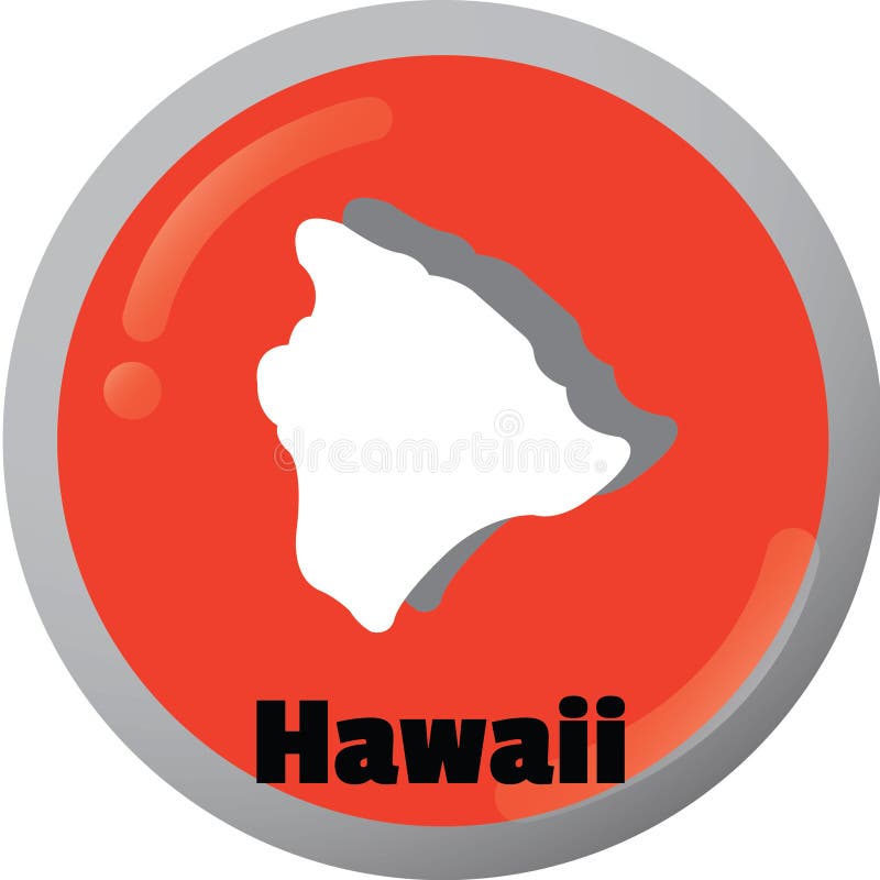 Hawaii State Map. Vector Illustration Decorative Design Stock Vector ...