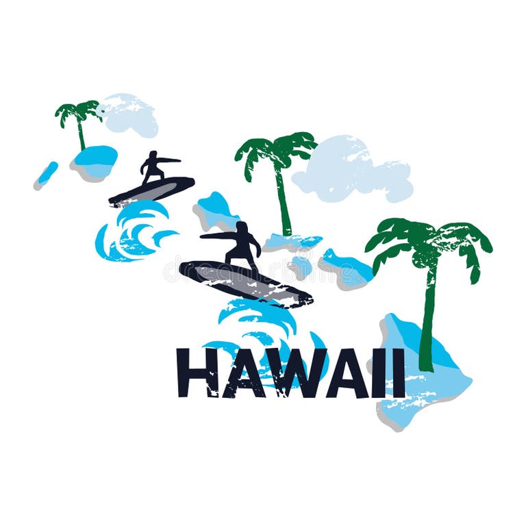 Hawaii State. Vector Illustration Decorative Design Stock Vector ...