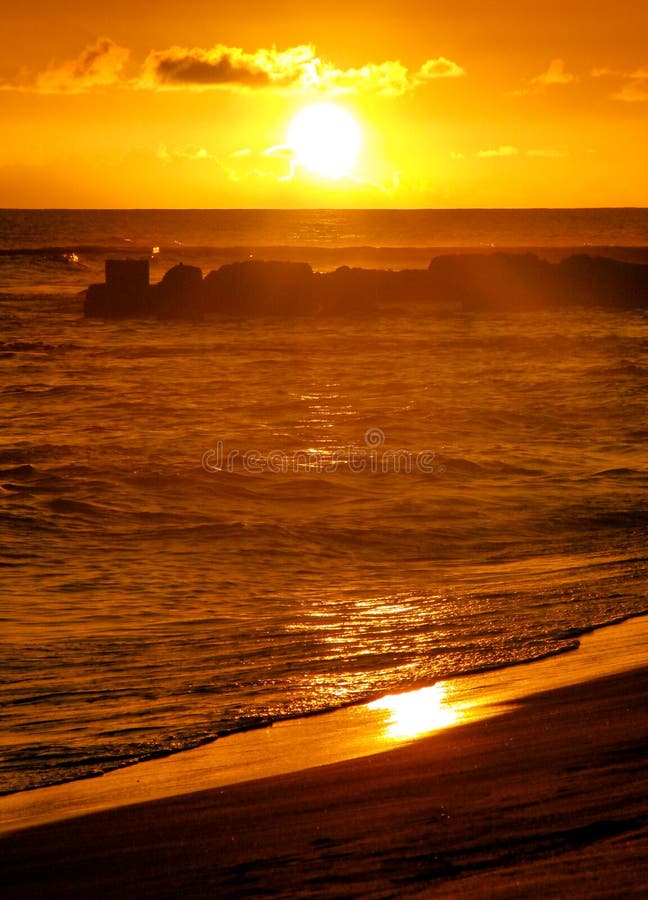 Hawaii Sunset 5 stock photo. Image of black, twilight - 36929602