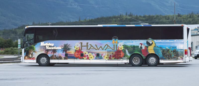 The Bus in Hawaii editorial stock image. Image of rainbow - 26350239