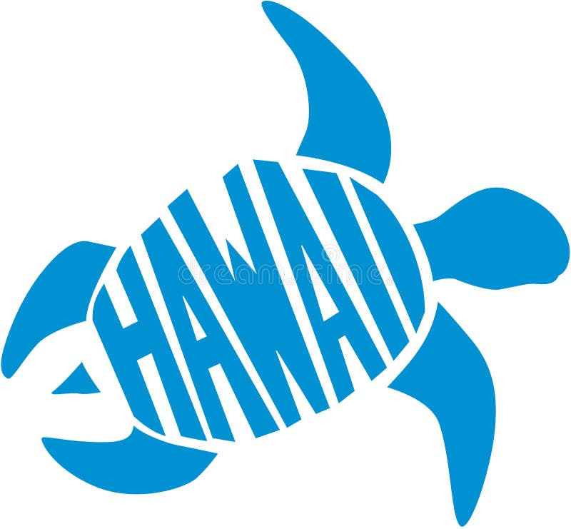 Hawaiian Turtle Outline