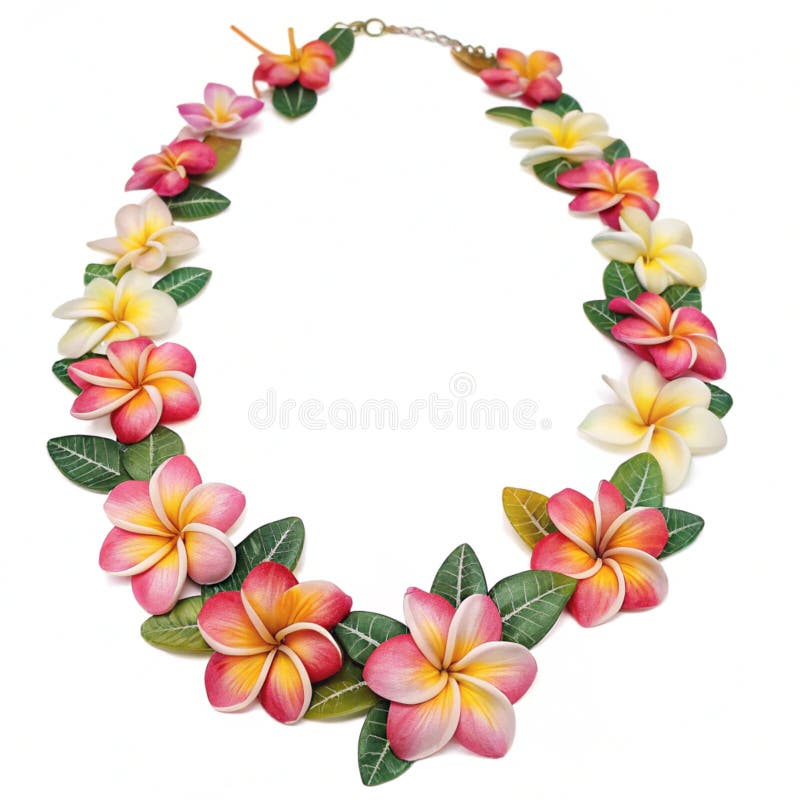 Hawaiian Flower Necklace Isolated on Transparent Background Stock ...