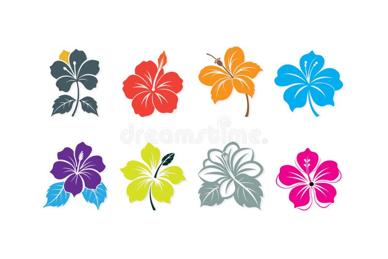 Hawaiian Flower Silhouette Premium Vector | Spray Painted Graffiti