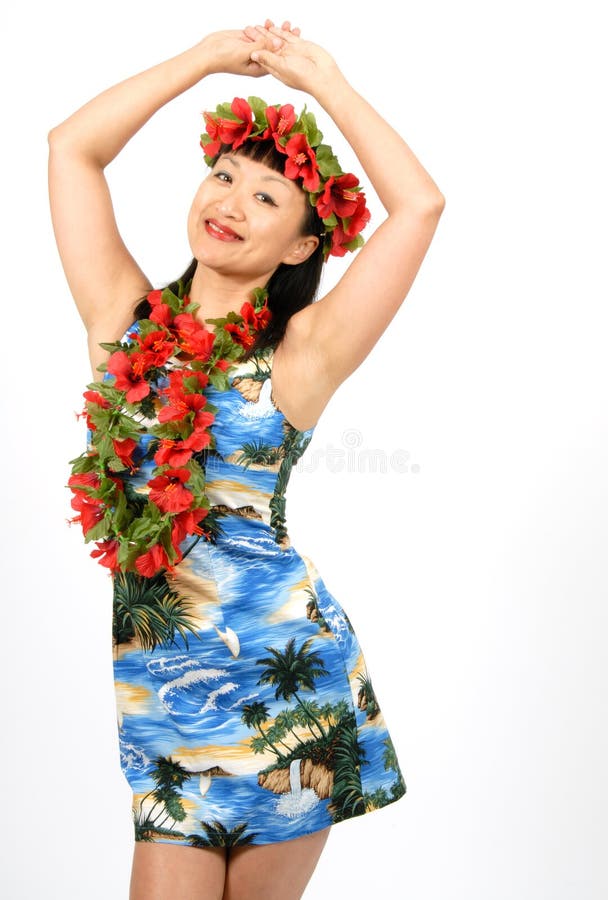 Hula Pinup Girl stock photo. Image of pretty, cute, model - 19471078