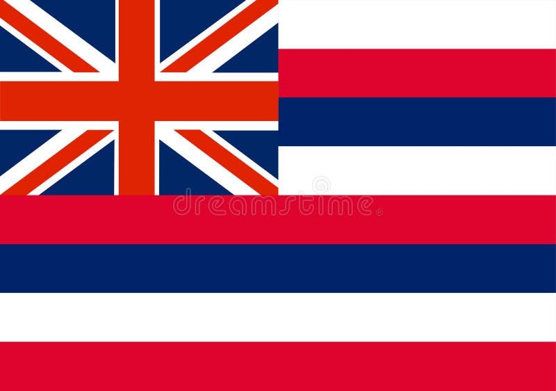 Hawaiian National Flag. Hawaii Flag. Vector Illustration. Stock ...
