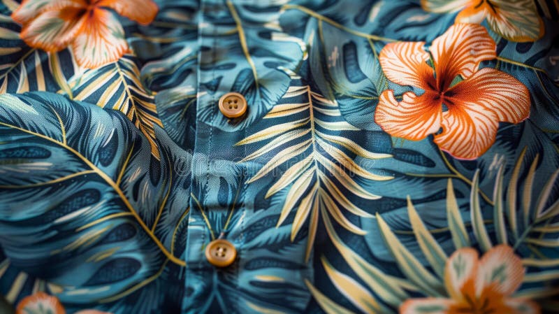 Hawaiian Shirt with Floral Pattern. Stock Photo - Image of comfort ...