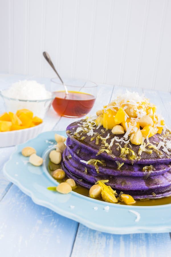 Hawaiian taro pancakes stock image. Image of dessert - 37810401