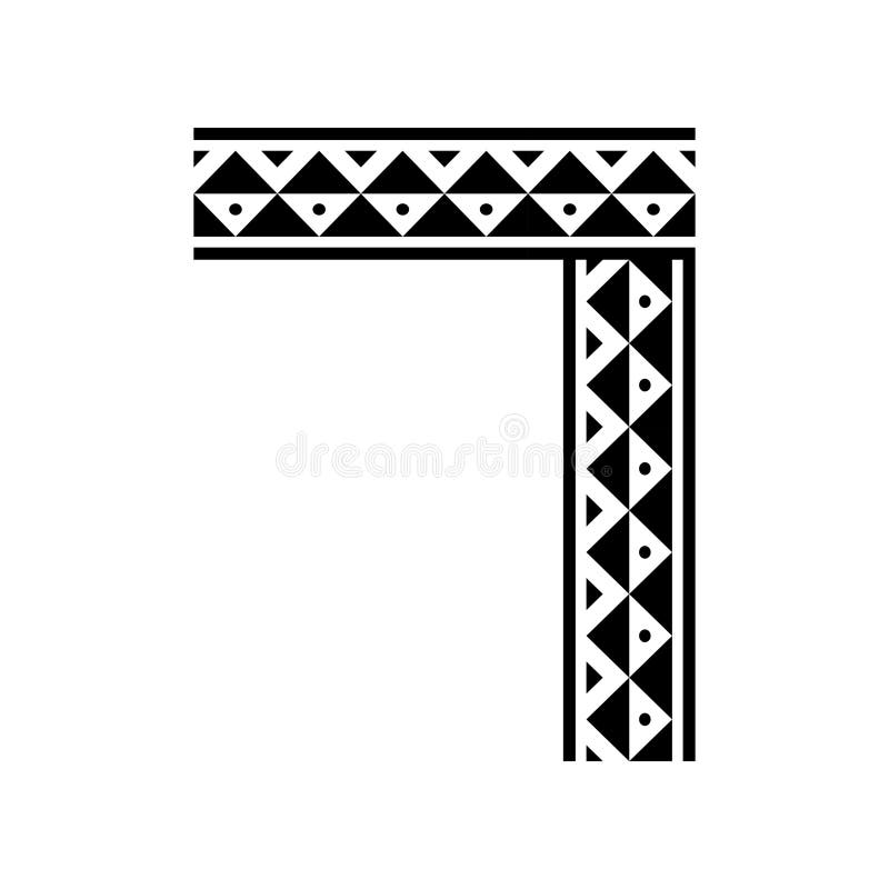 Hawaiian Tribal Ornaments Design Element Stock Vector - Illustration of ...
