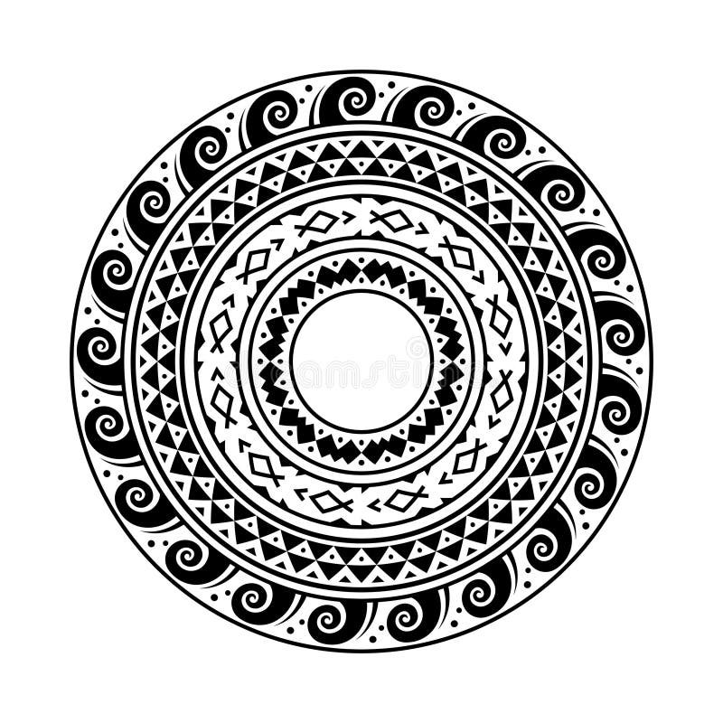 Hawaiian Tribal Ornaments Design Element Stock Illustration ...