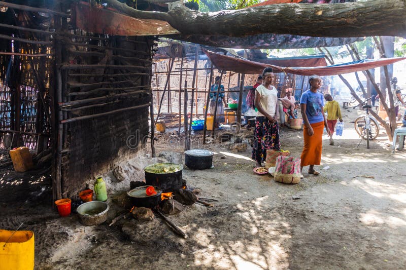 HAWASSA, ETHIOPIA - JANUARY 26, 2020: Monument To the Sidama People in ...